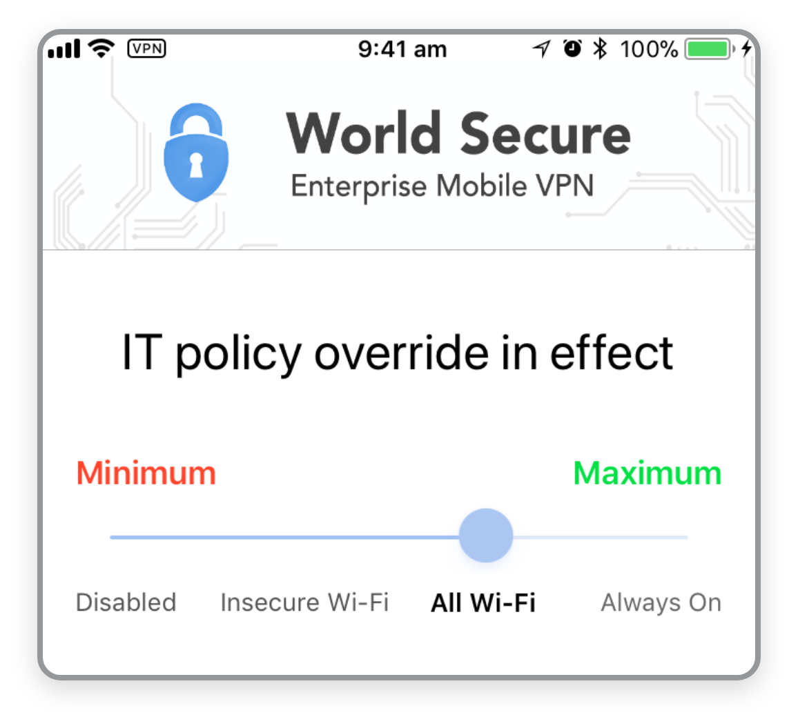 World Secure - The Secure-and-Forget Mobile VPN App