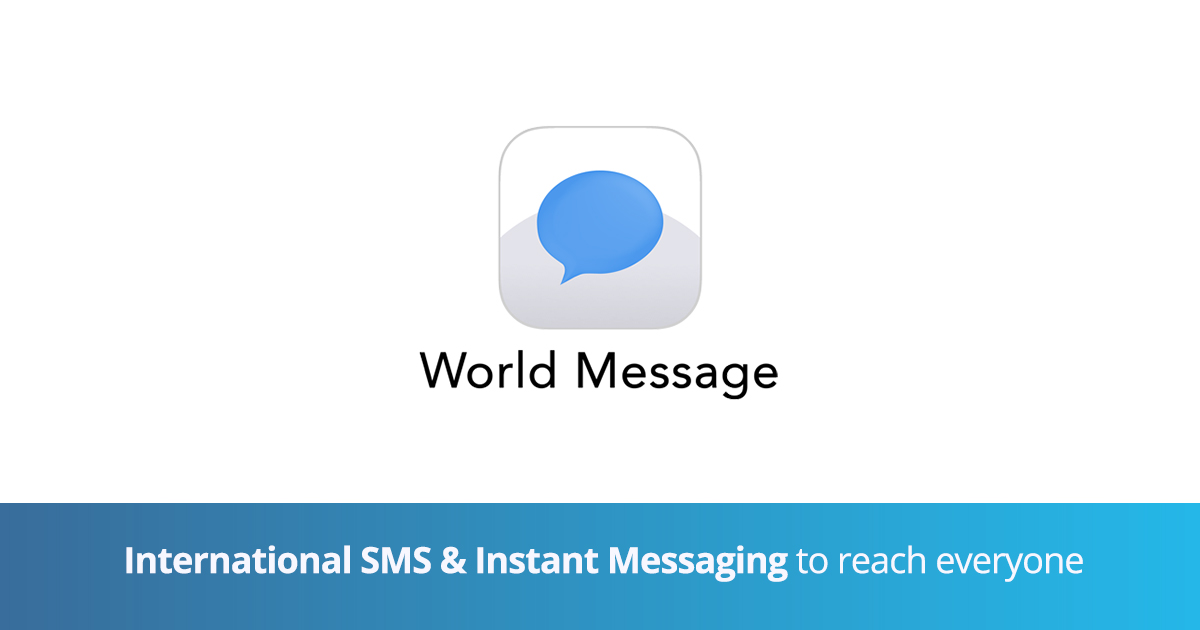 World Message - The Global SMS & IM App with Virtual Numbers